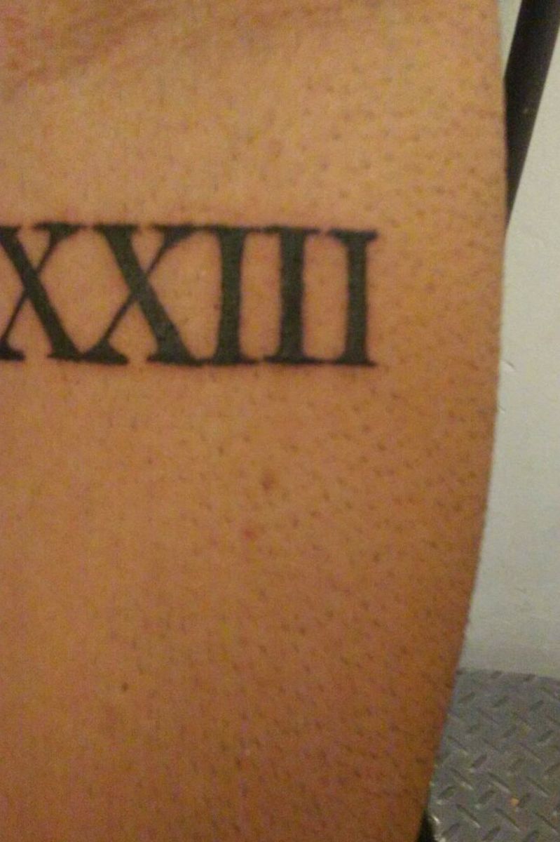 Tattoo uploaded by Rone Bragaglia • Número 23 romano XXIII • Tattoodo