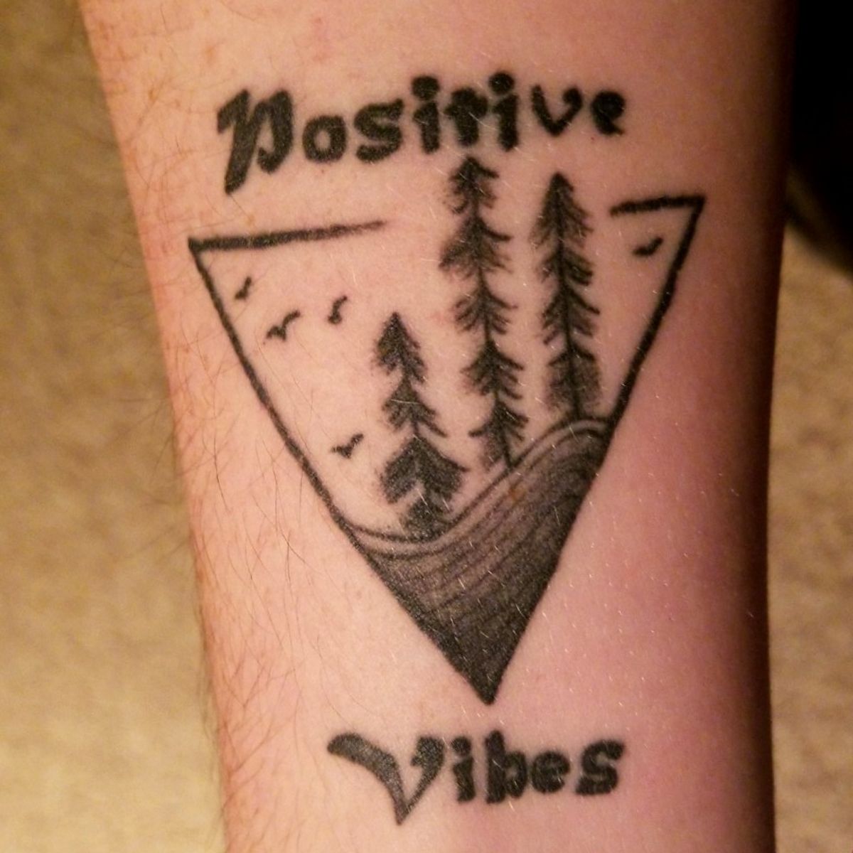 Tattoo uploaded by Devon Crabb • Positive vibes keep the world turning ...