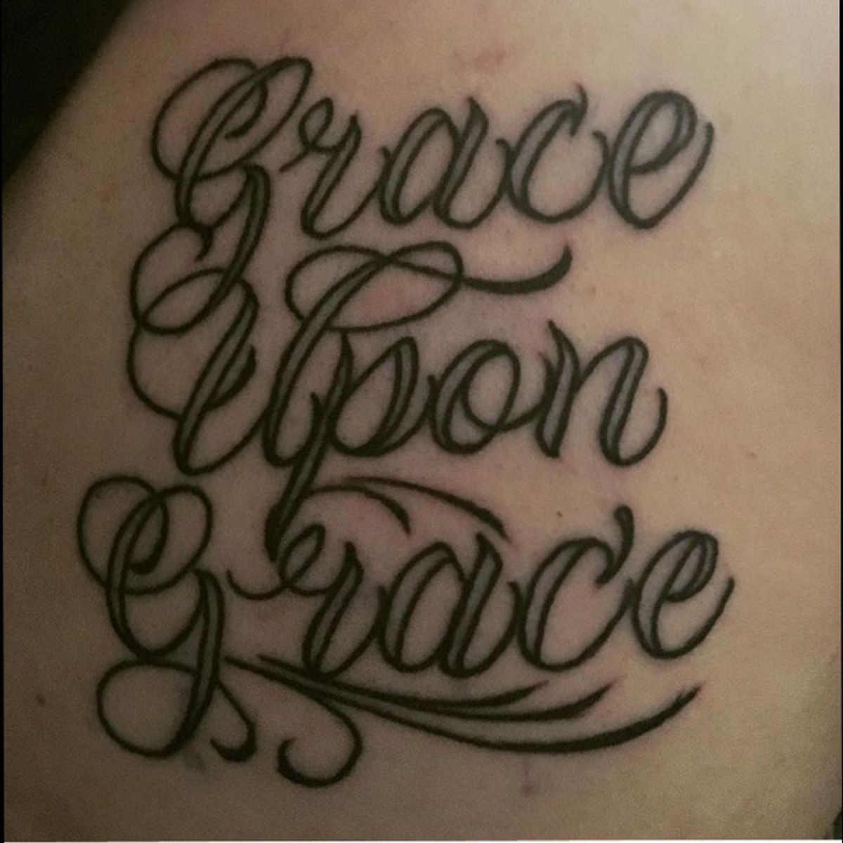 Tattoo uploaded by Jesse Iniguez • #Grace #cursive #freehand • Tattoodo