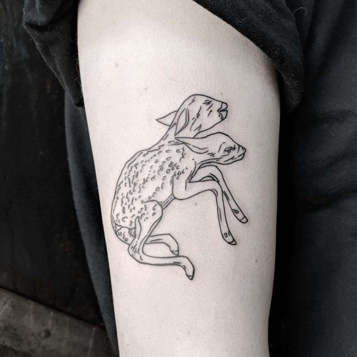 Tattoo uploaded by tobithetattooer • two headed fawn - - #tattoovienna ...