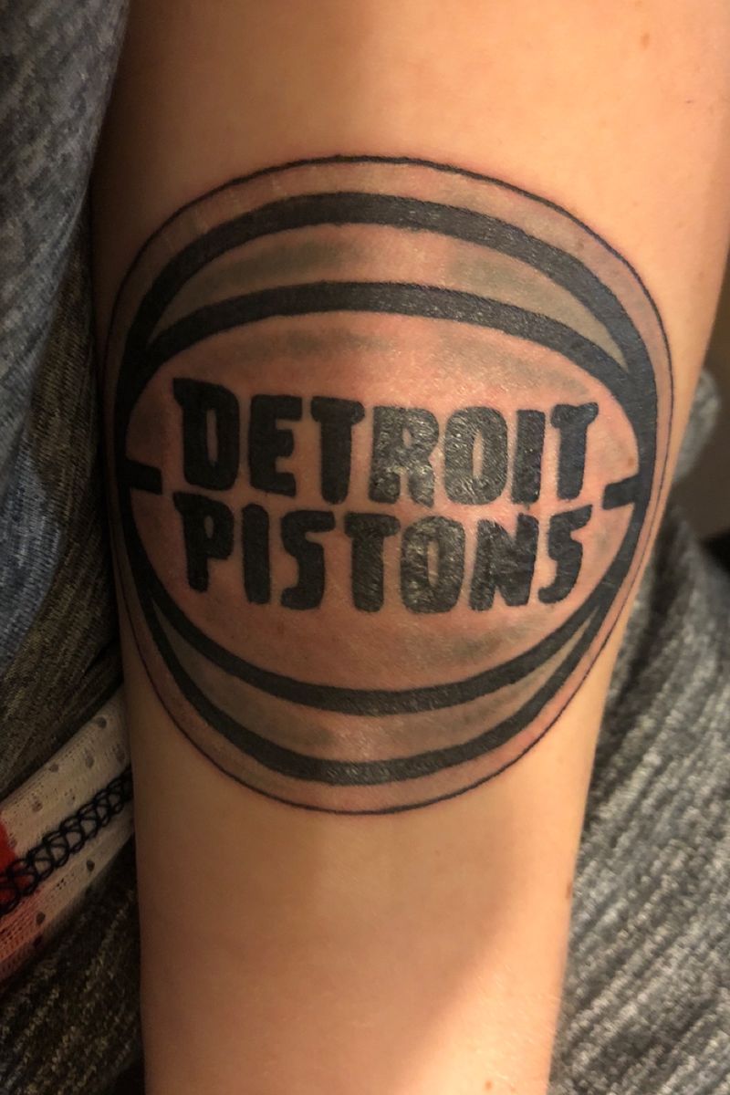 Tattoo uploaded by Sam Hilder?? • Detroit Pistons (Black & Grey) • Tattoodo