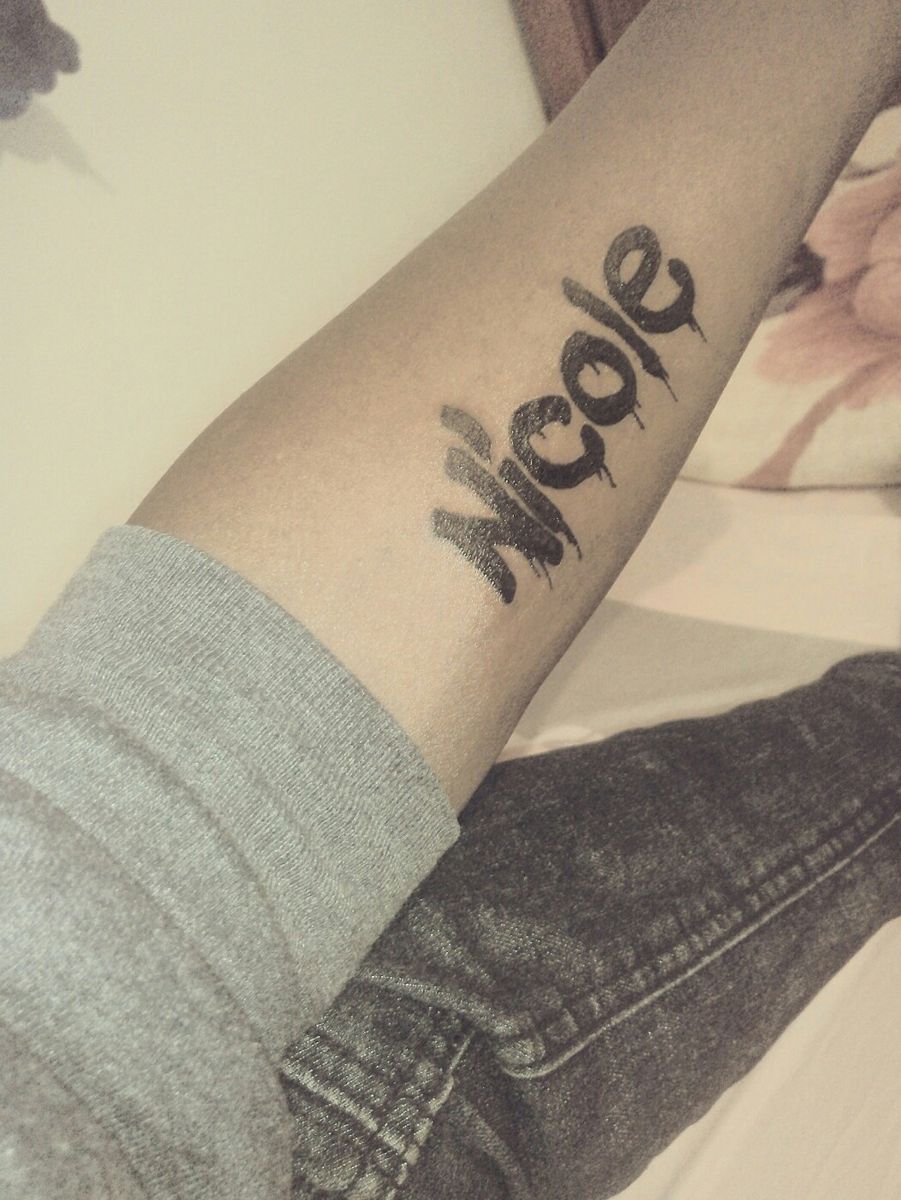 Tattoo uploaded by kelvin makau • Nicole name arm tatoo.. my daughter 😍 ...