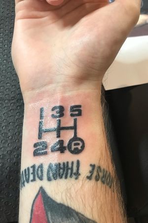 Tattoo uploaded by Ethan • Gear shift knob from my 1990 Toyota Pickup ...