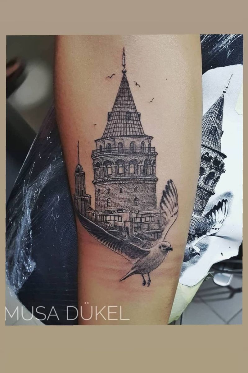 Tattoo uploaded by Musa Dükel • Musa Dükel Dövme Tattoo Stüdyo Galata kulesi • Tattoodo