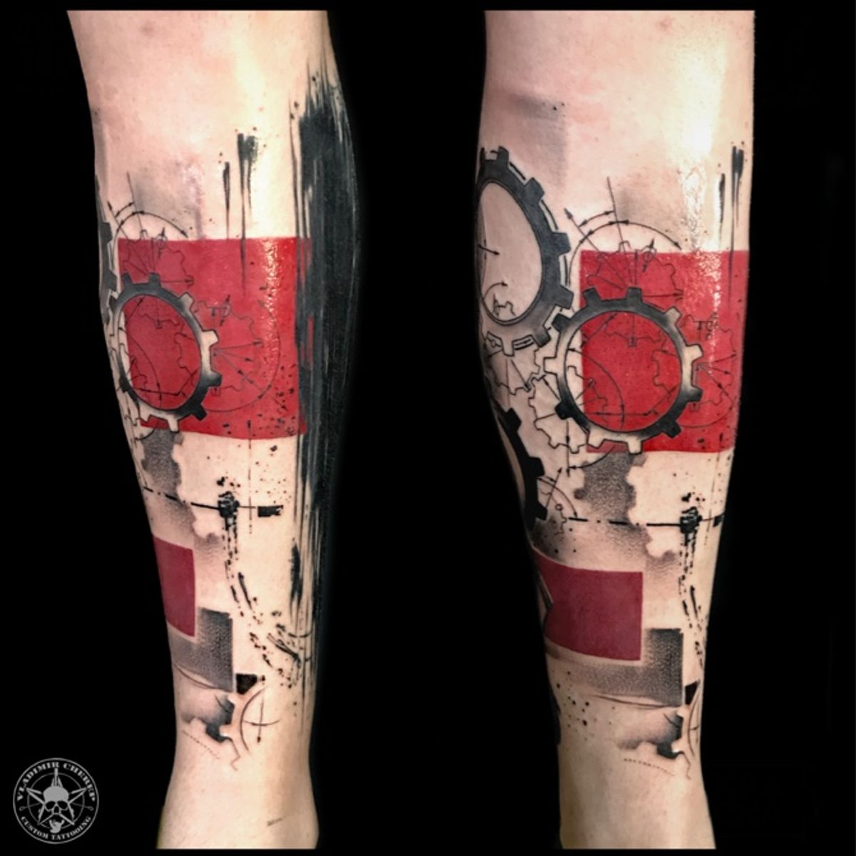 Tattoo uploaded by Vladimir Cherep • Realistic trash polka style # ...