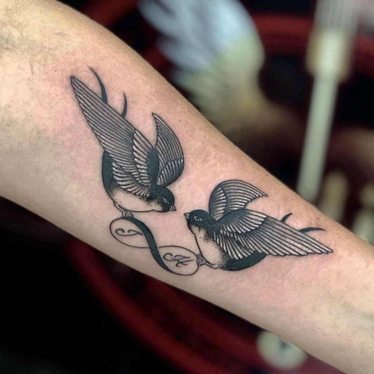 Tattoo uploaded by Angel Ink Phuket • Inseparable birds. Small ...