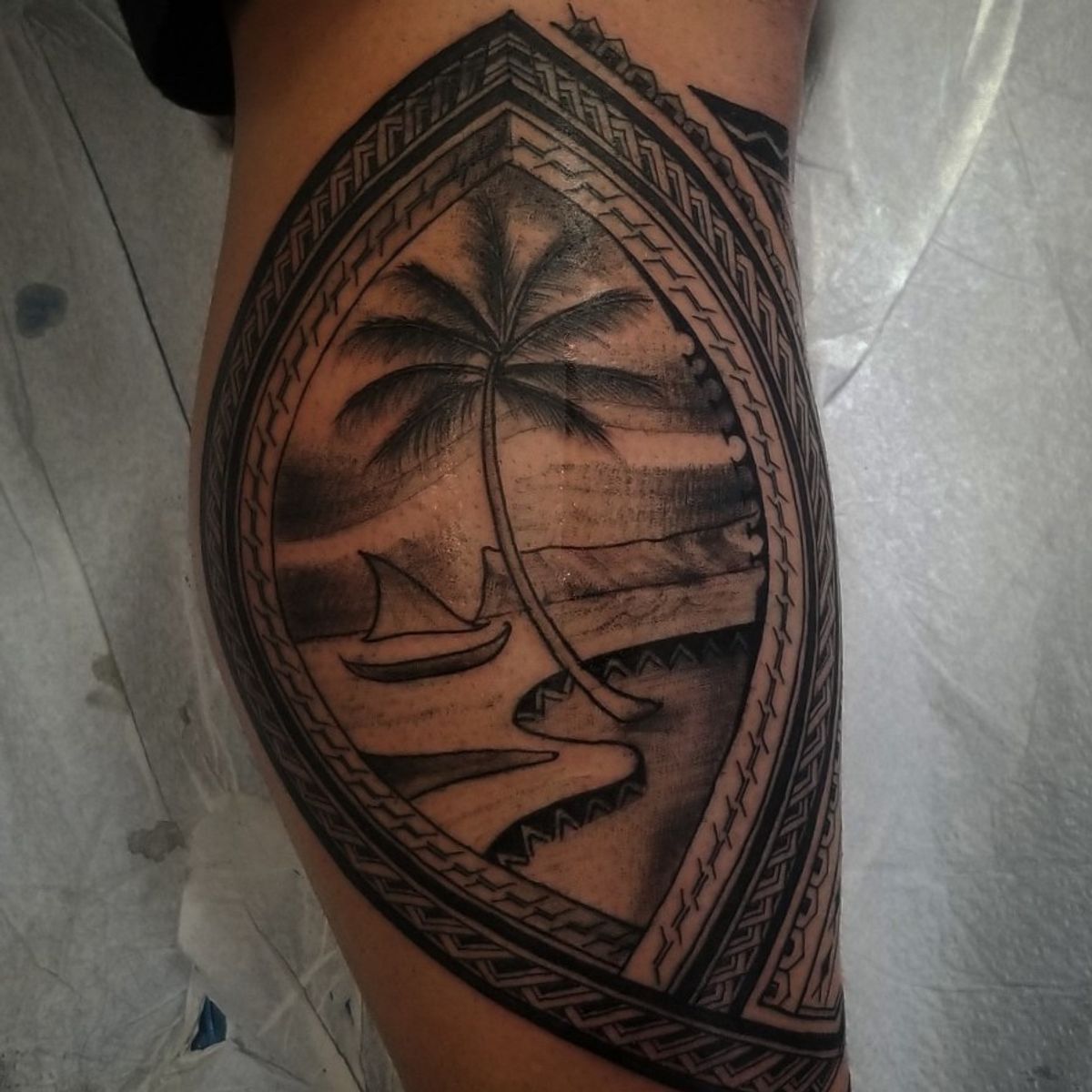 Tattoo uploaded by Hawk Love • Freehand polynesian Guam seal • Tattoodo