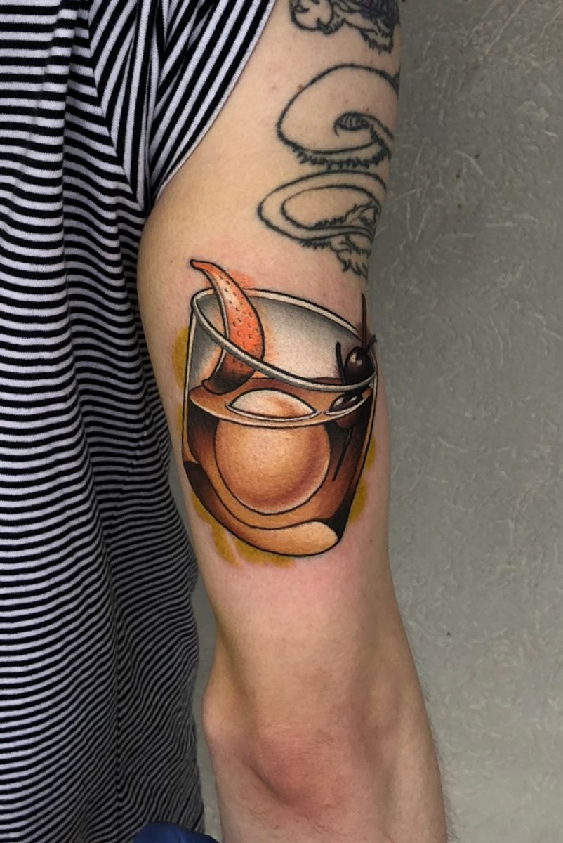 Tattoo uploaded by Blake Cranford • Old Fashioned Drink • Tattoodo