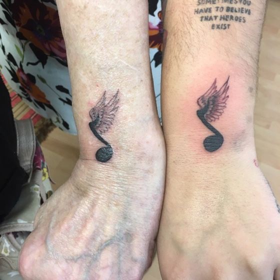 Music Note Tattoo Foot
