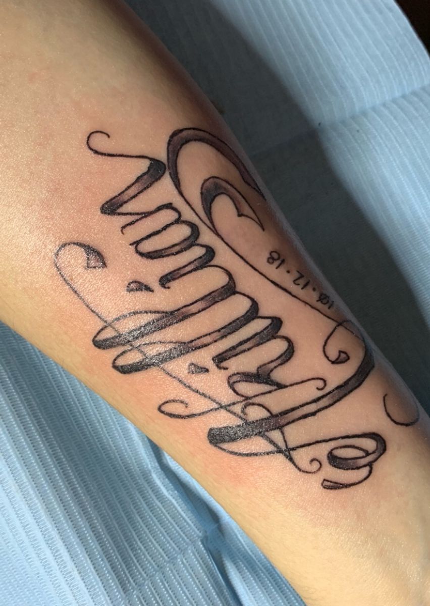 Tattoo uploaded by Dez Del Rey • #akillian #name #script #scriptartist ...