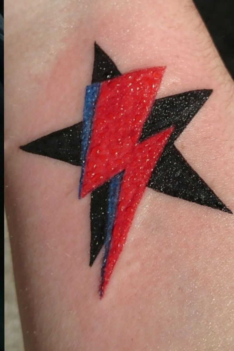 Tattoo uploaded by Kostika • Bowie Black Star/Ziggy Stardust • Tattoodo
