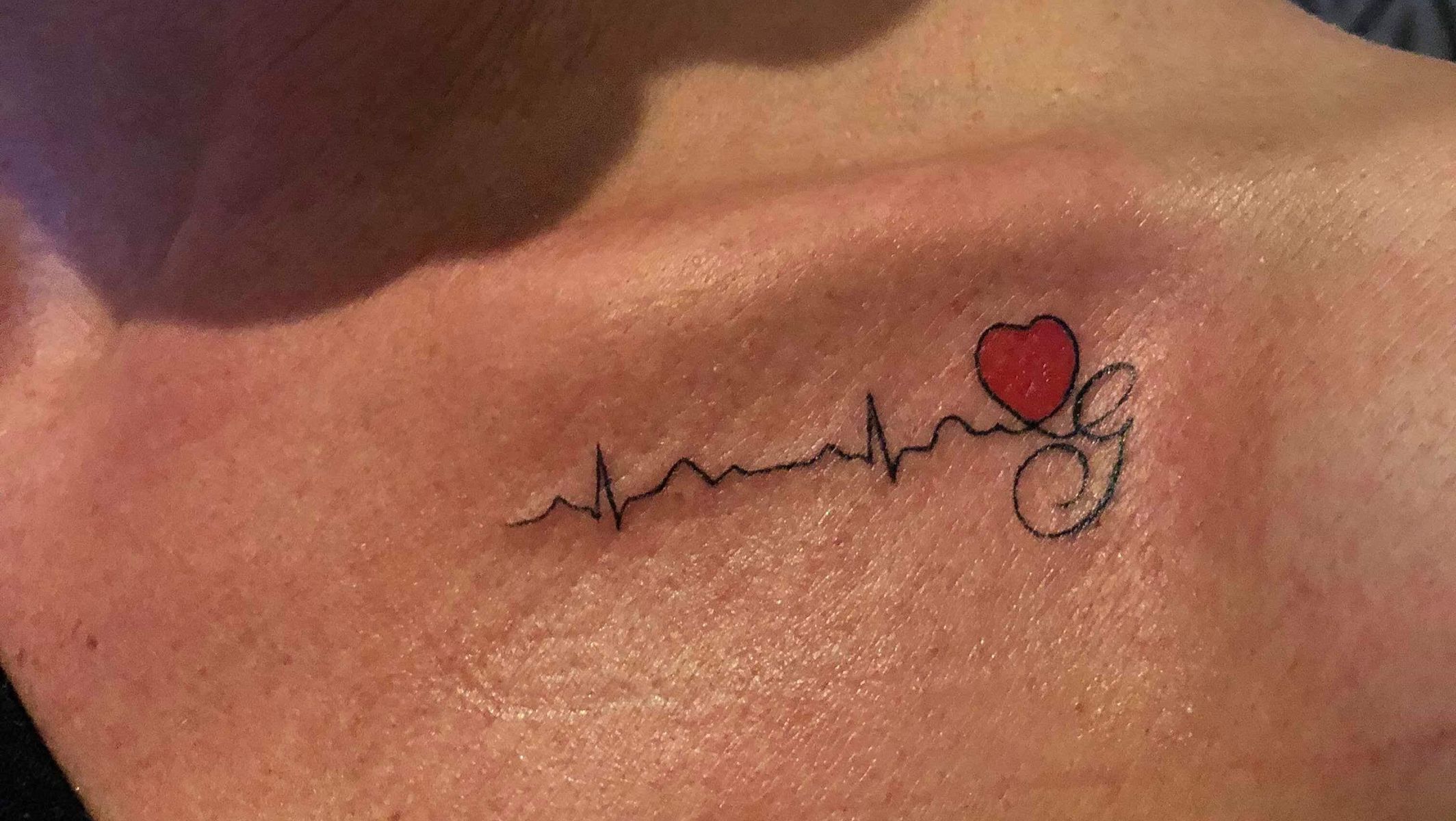 Tattoo uploaded by Guoda'e • #cardiogram #collarbone #heart • Tattoodo