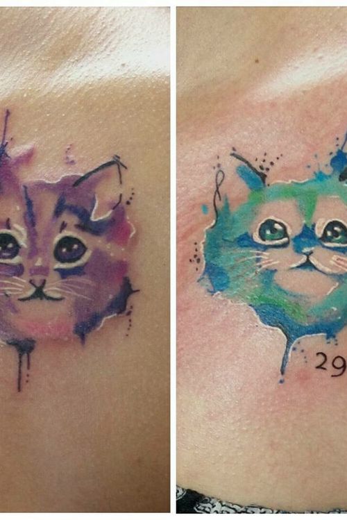 Tattoo uploaded by Charlotte Dolce • Watercolor cats. Original design ...
