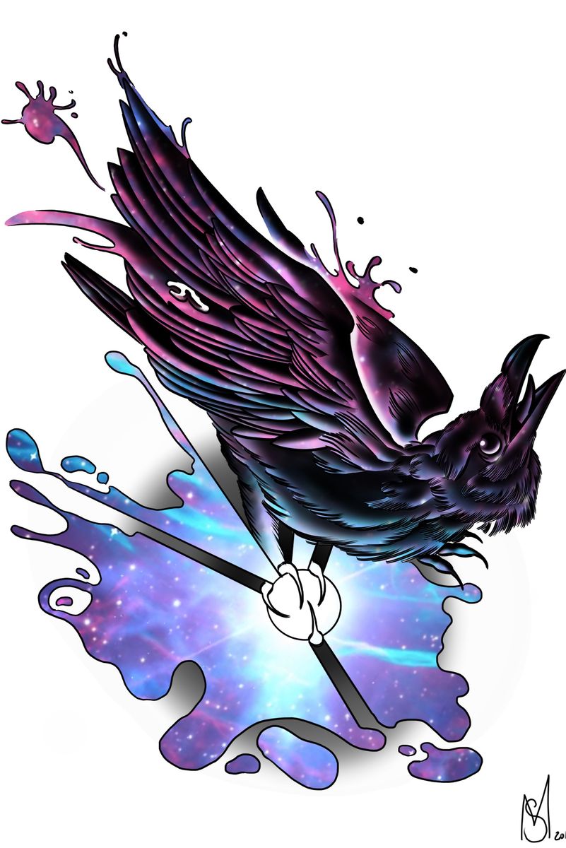 Tattoo uploaded by Micha Sol • Space raven • Tattoodo