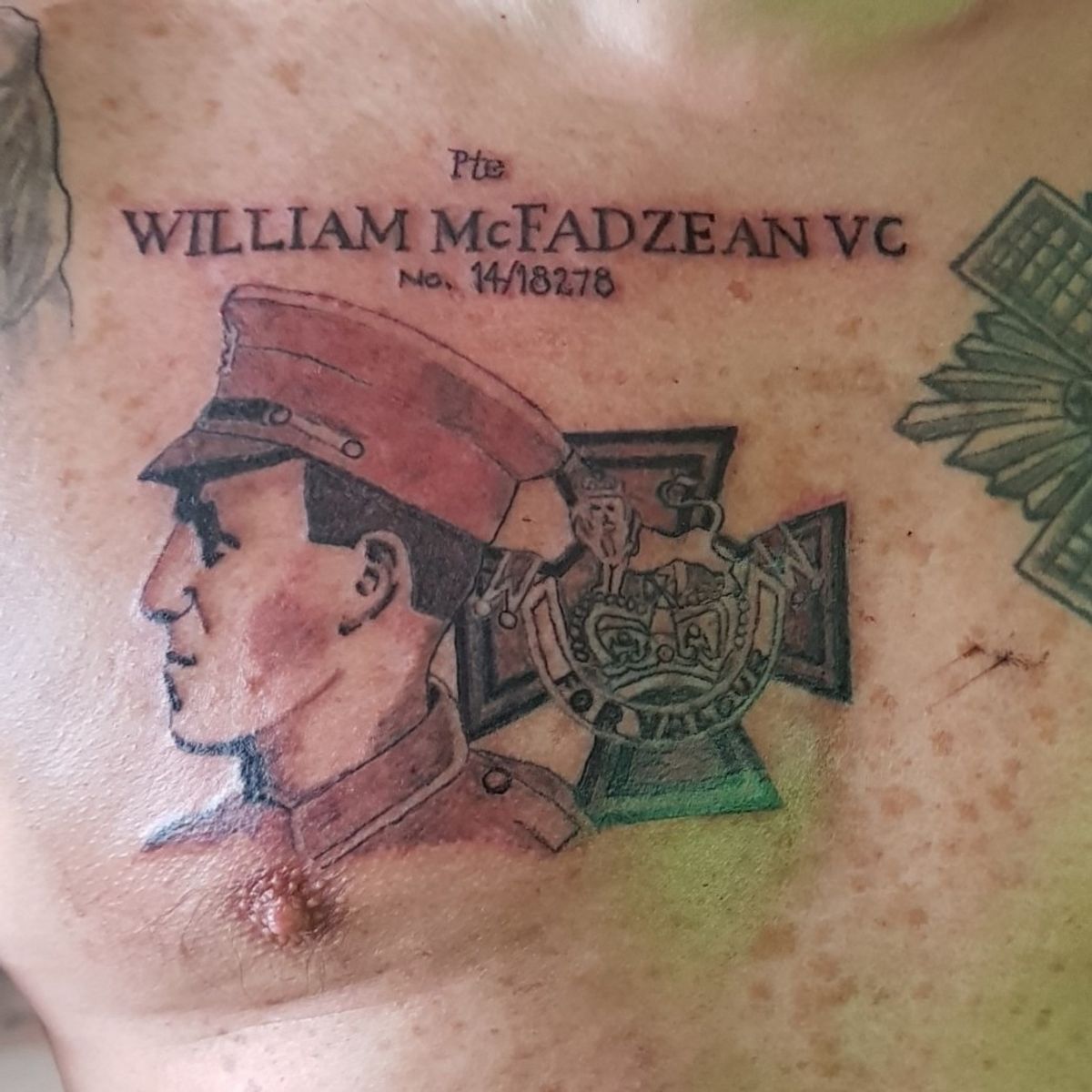 Tattoo uploaded by Billy Vauls • Pte William McFadzean VC • Tattoodo