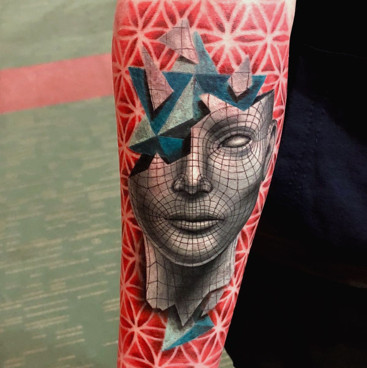 Tattoo uploaded by Robbie Flaviani • tridimentional (3d) face with ...
