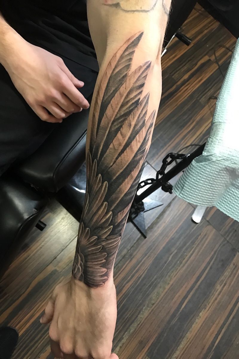 Wing Tattoo Arm Sleeve