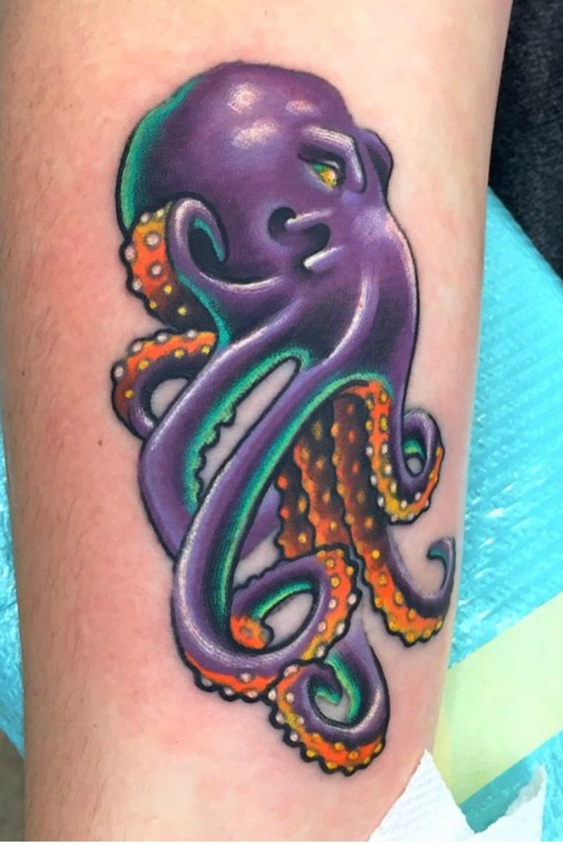 Tattoo uploaded by Justin Stephan • Octopus from a ways back. I forget ...