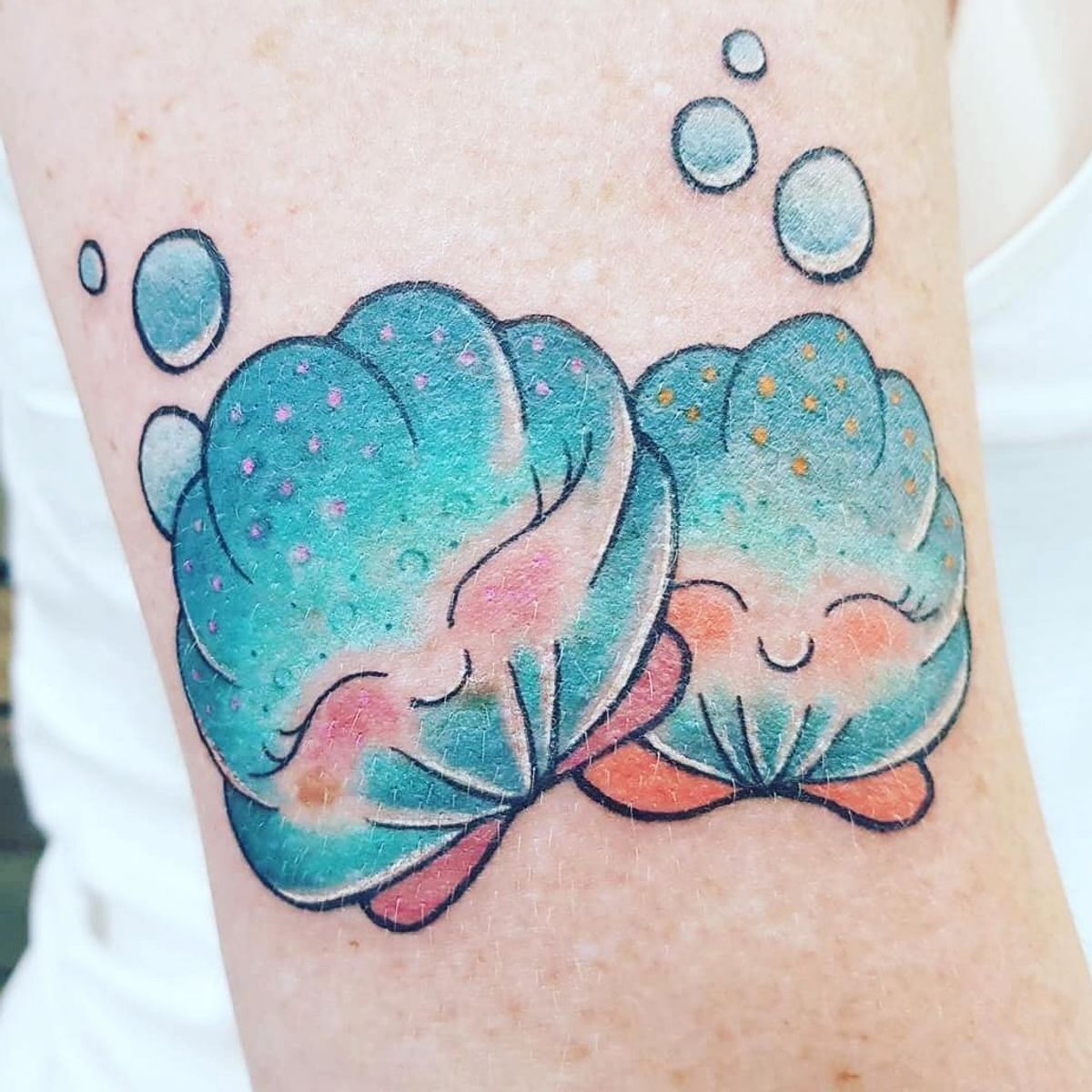 Tattoo uploaded by The Art Of - Tattoo Shop • cute coloured clams by ...