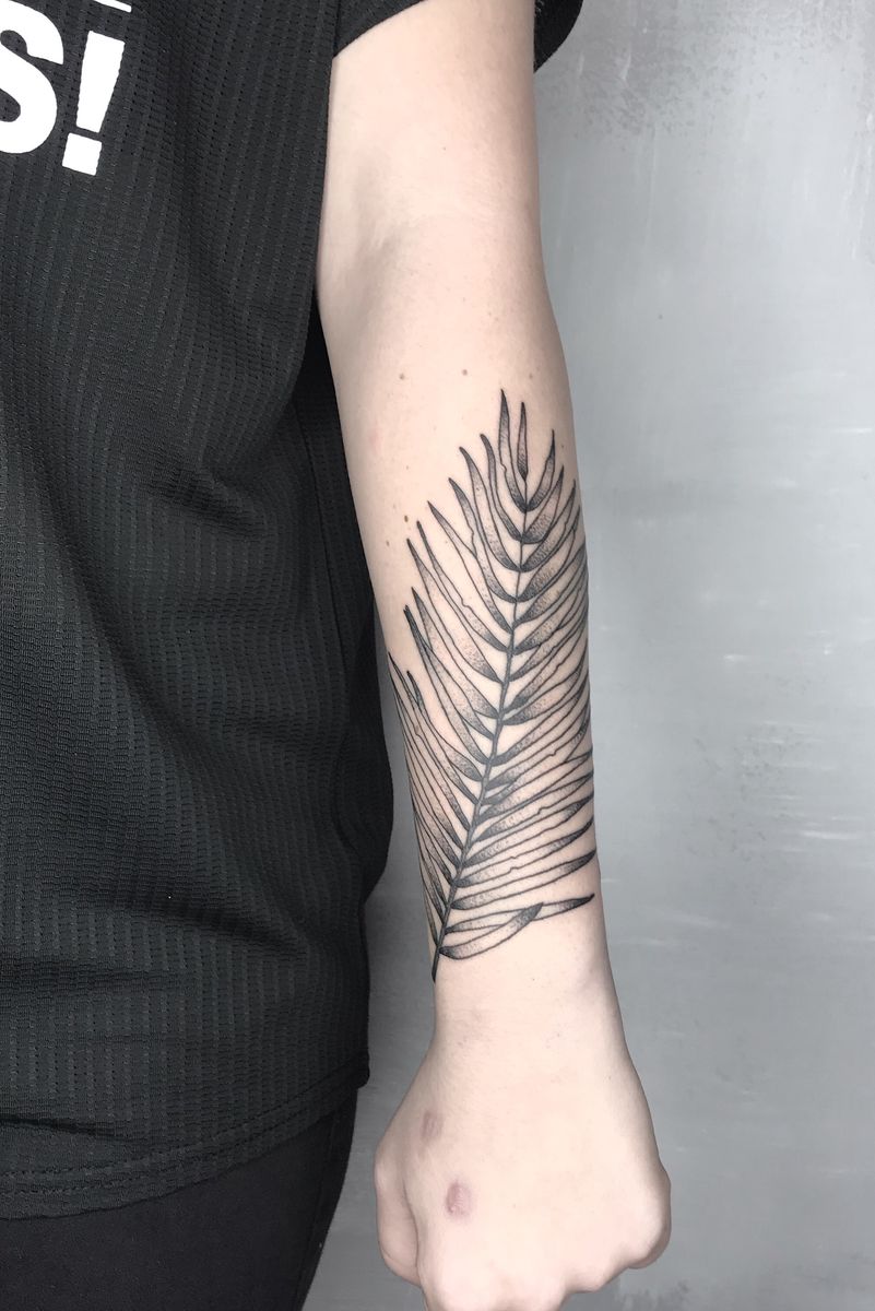 Tattoo uploaded by Sziklai Pali • PALM LEAF 🌿🔥 #tattoo #budapesttattoo ...