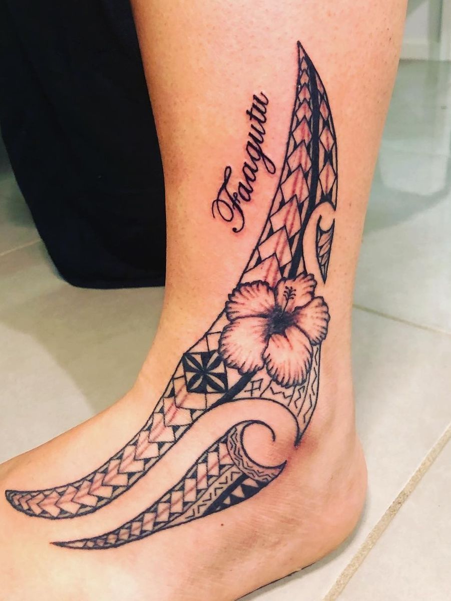 Tattoo uploaded by Raymond Scarborough • Polynesian ankle tattoo • Tattoodo