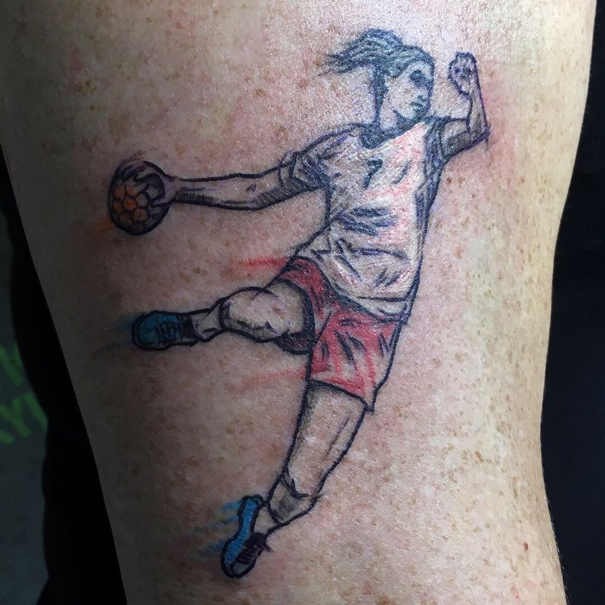 Tattoo uploaded by Daniel Gembus • Sketchy handball tattoo • Tattoodo