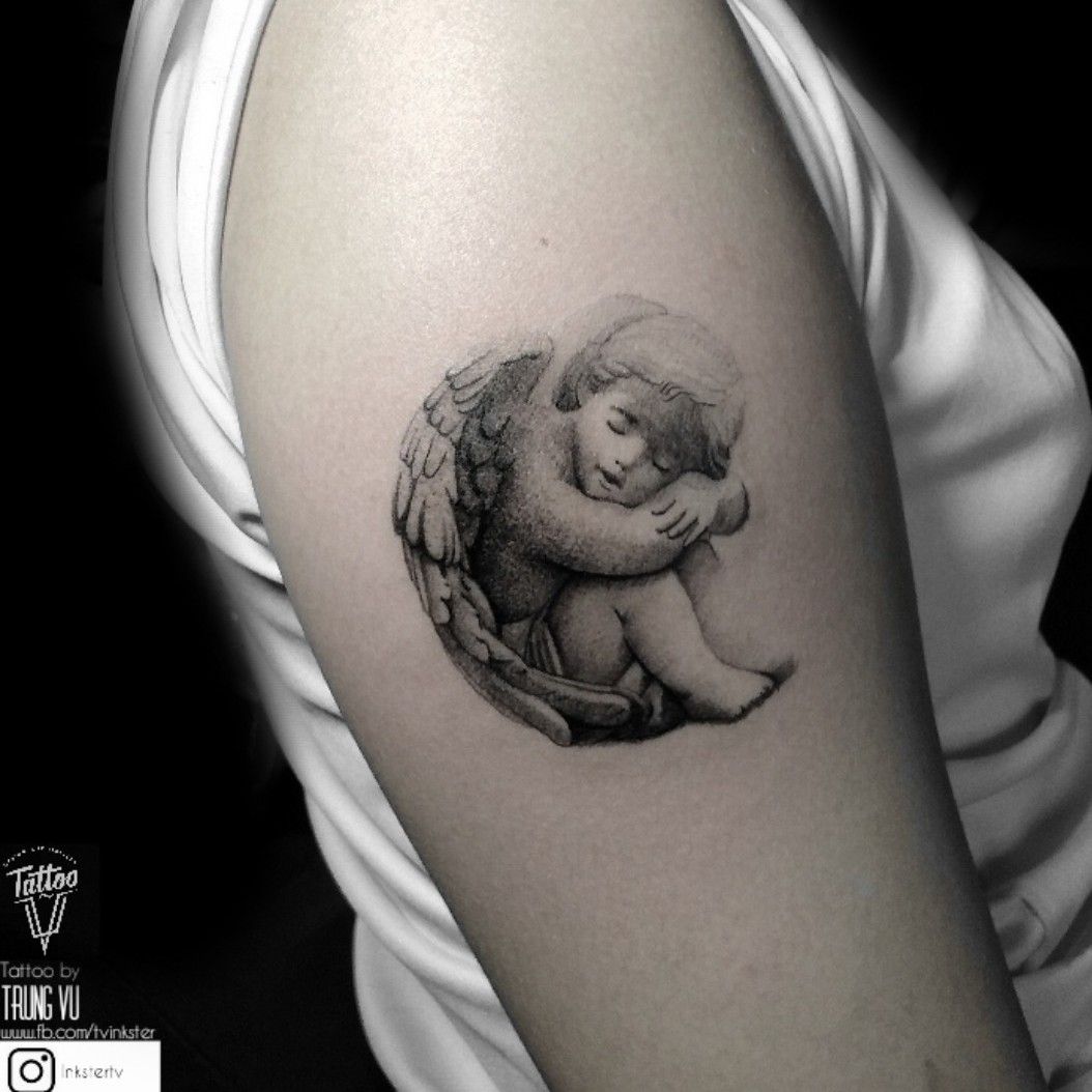 Sleeping Baby Angel Tattoo Designs