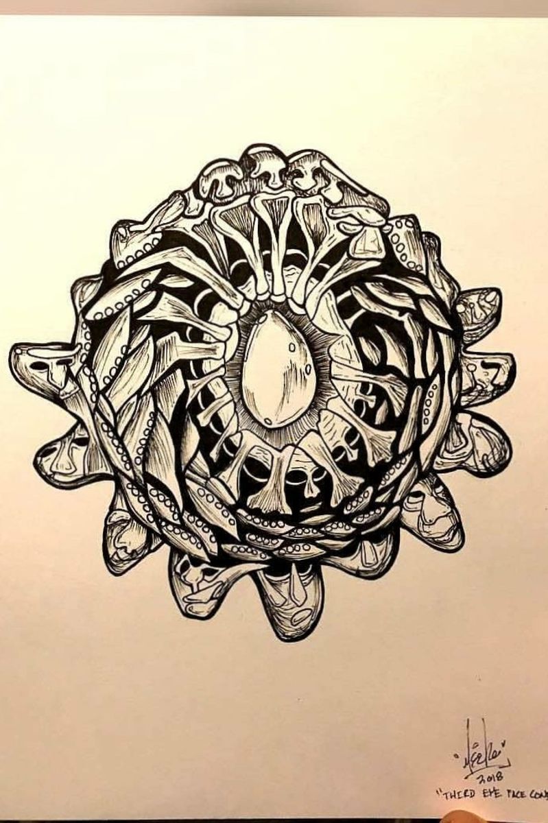 Tattoo uploaded by Rachel Marcum • Third eye Pinecones 💜💙💭 • Tattoodo