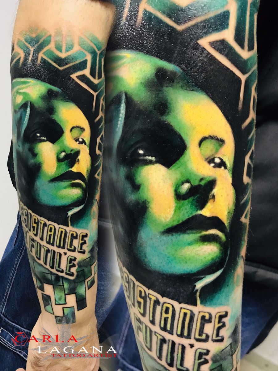 Tattoo uploaded by Carla Lagana • Queen Borg from Star Treck on outer ...