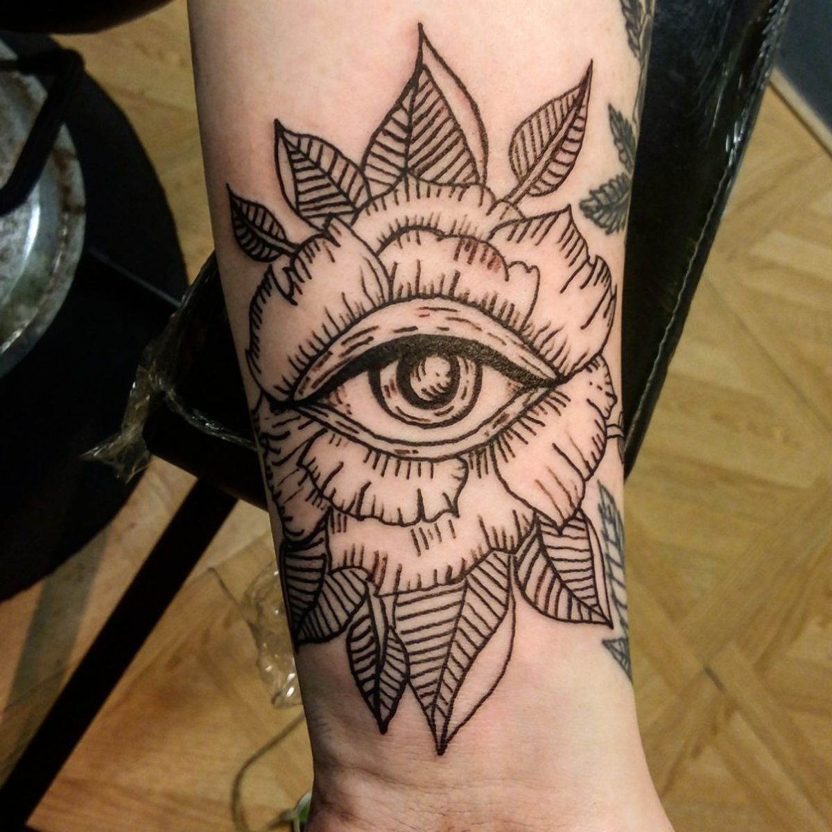 Tattoo uploaded by Crazy Dayz Tattoo • Custom all seeing eye flower ...