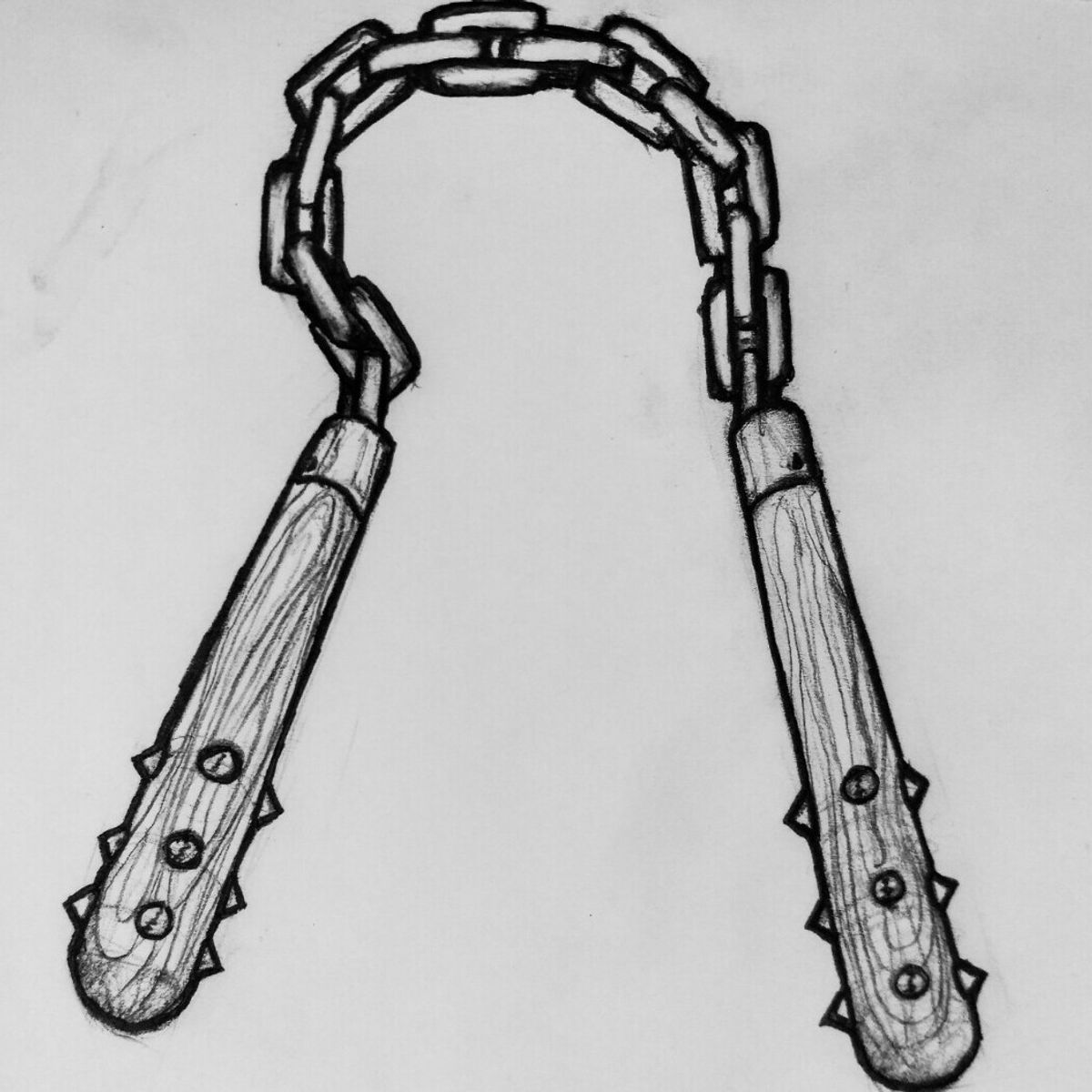 Tattoo uploaded by Marcel Robin Labuschagne • A pair of nunchuks ...