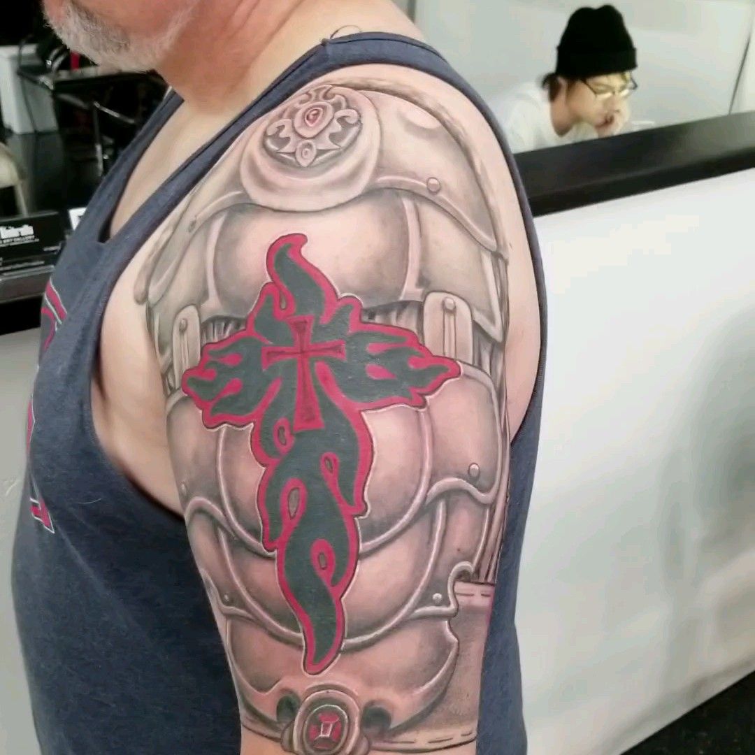 Cross Armor Tattoo