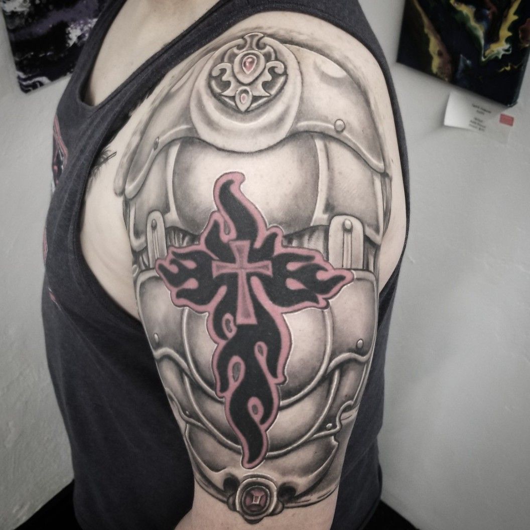 Cross Armor Tattoo