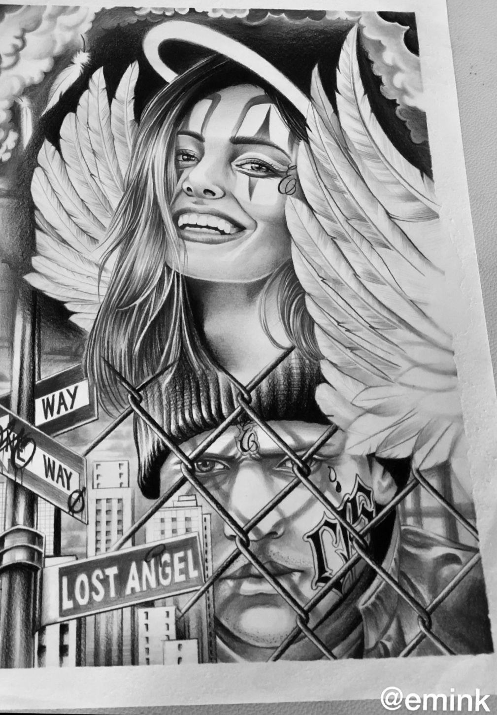 Chicano Angel Tattoos Designs