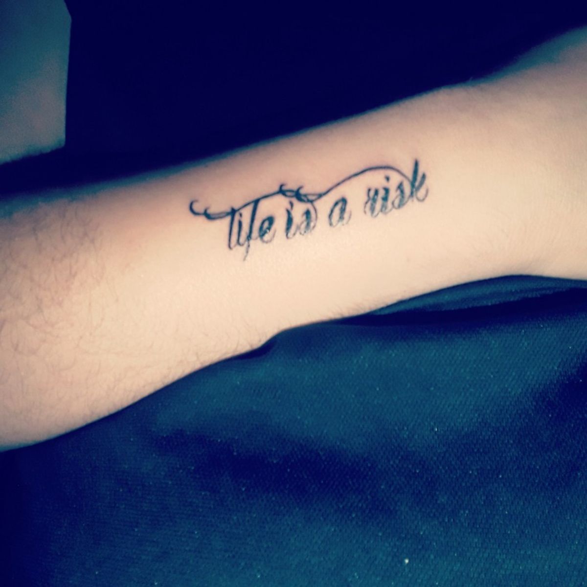 Tattoo uploaded by Diego Cadena Cedillo • Life is a risk • Tattoodo