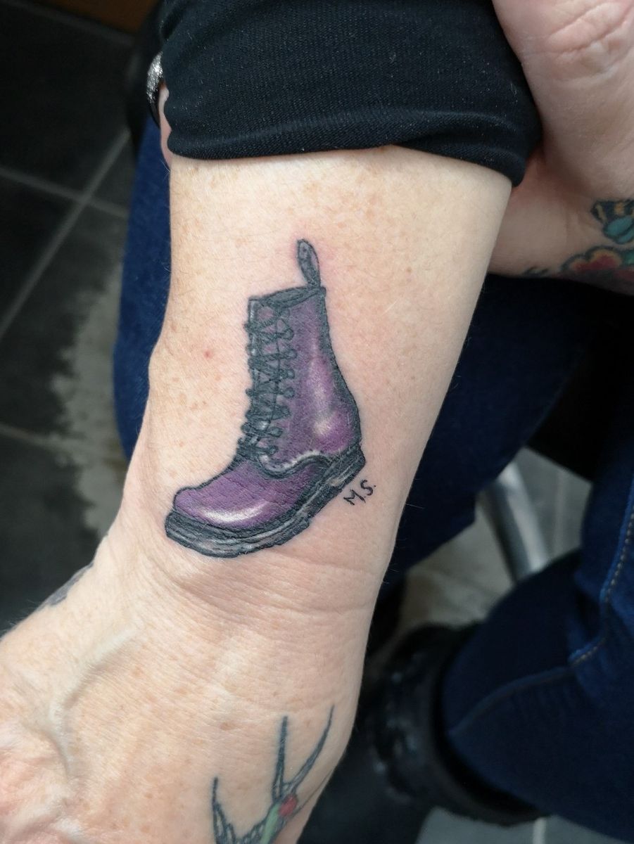 Tattoo uploaded by Whiskey & Ink Tattoo • Dr Martin boot, wrist • Tattoodo