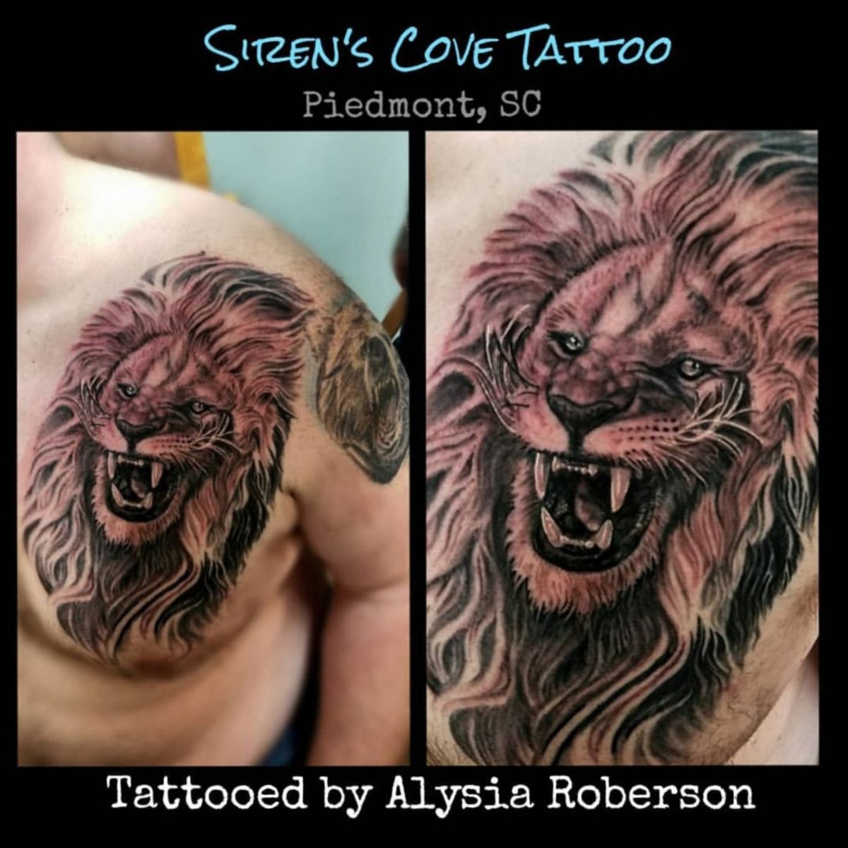 Tattoo uploaded by SC Tattoo Alysia Roberson Greenville Mauldin • Finished this lil' lion !! We ...