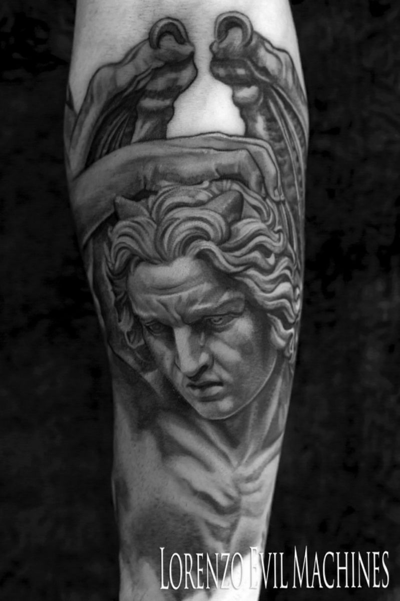 Tattoo uploaded by Lorenzo Evil Machines • #Lucifero #statue # ...