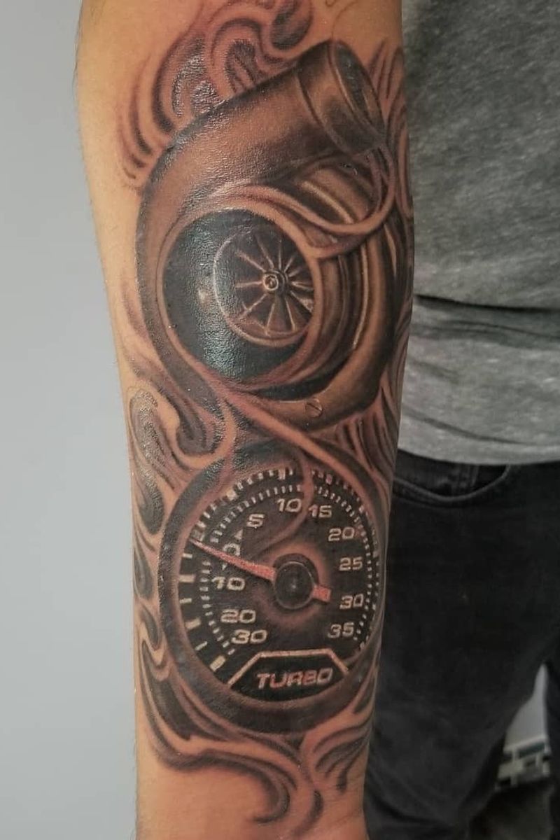 Speedometer Car Tattoo • Tattoo uploaded by Josue Cortez • Tattoodo