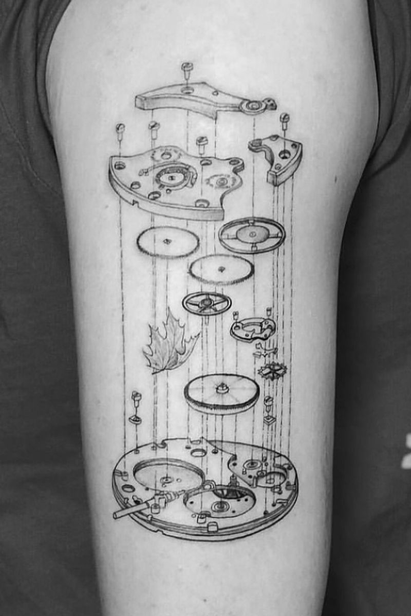 Tattoo uploaded by Red Baron Ink • Exploded #watch by Miko • Tattoodo