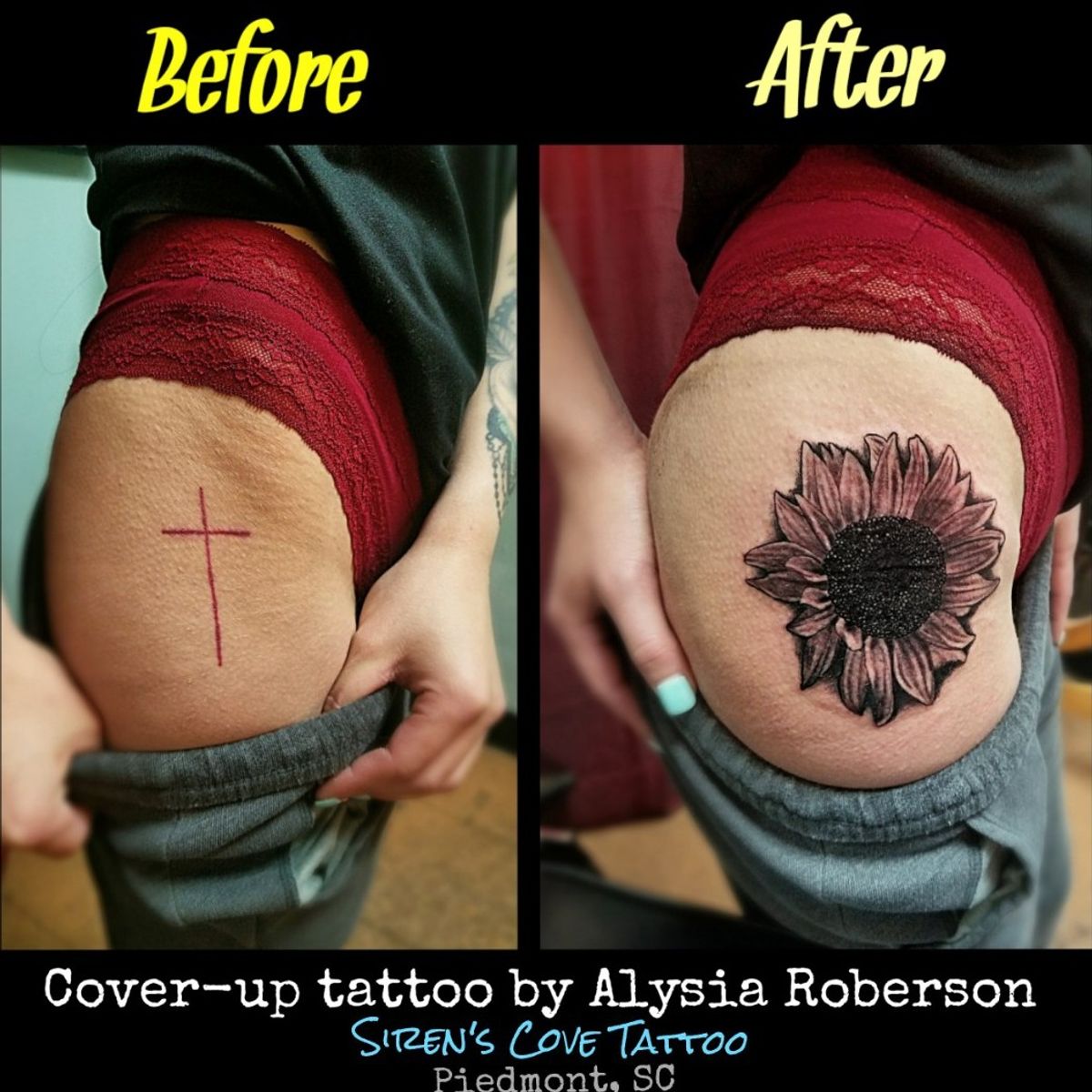Tattoo uploaded by SC Tattoo Alysia Roberson Greenville Mauldin • Cover-up tattooed by Alysia ...