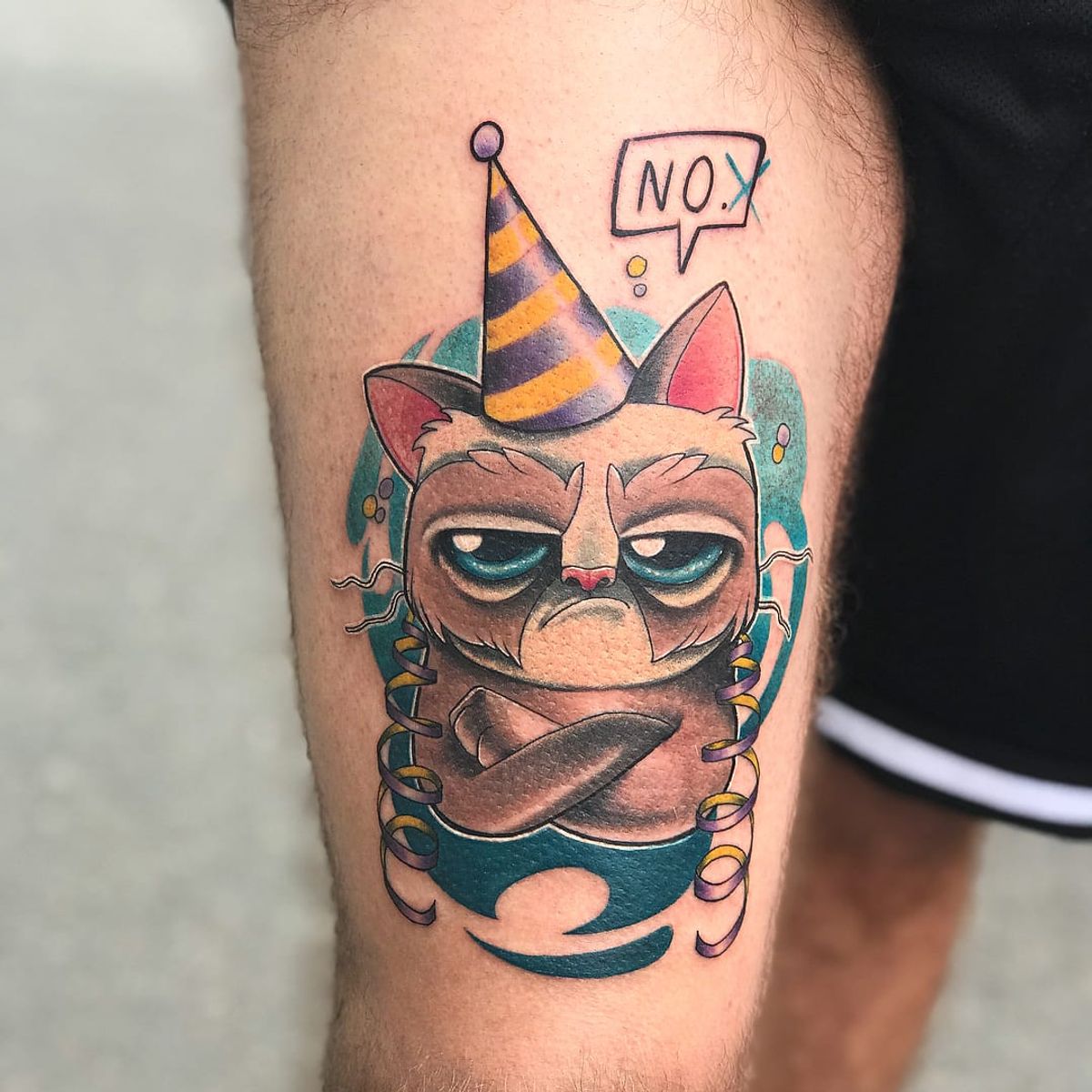 Tattoo uploaded by Tattoodo • Grumpy Cat tattoo by Jools #Jools # ...