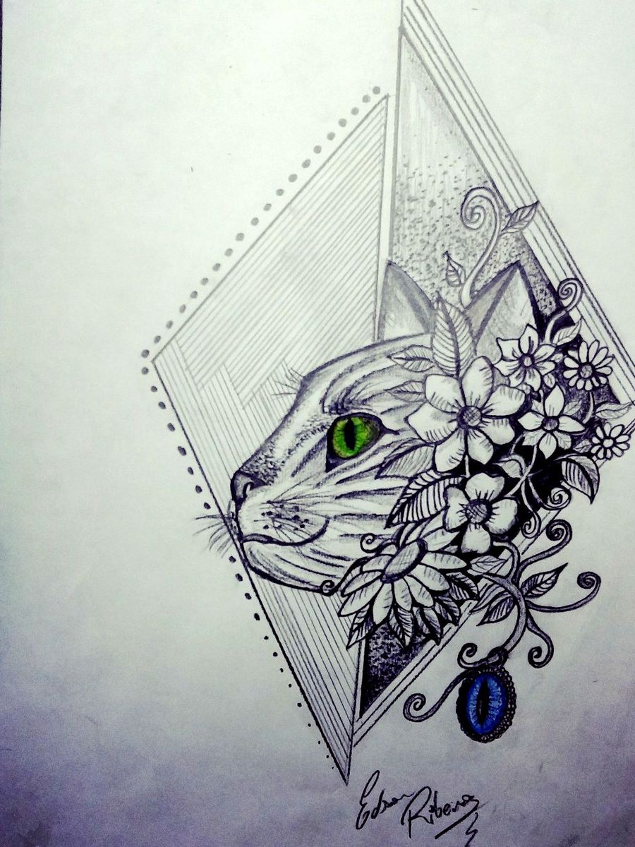 Tattoo uploaded by Edson Ribeiro Tattoo • Gato • Tattoodo