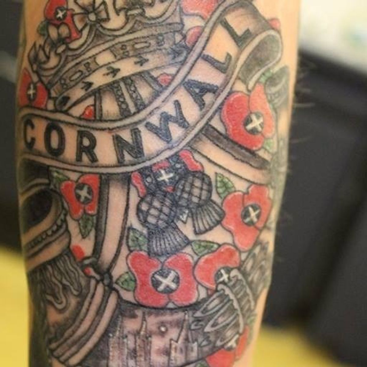 Tattoo uploaded by Rich Ainsworth • Poppy, Loyalty, Cornwall, Leg ...