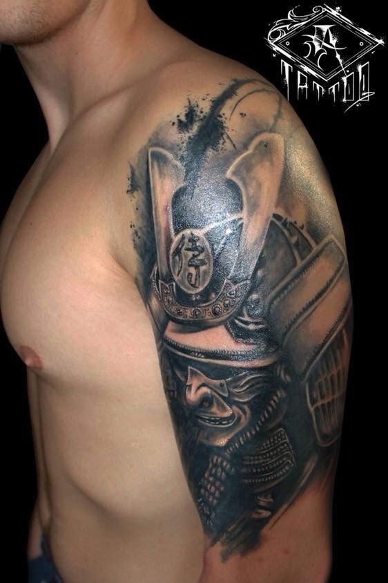 Samurai Armor Chest Tattoo