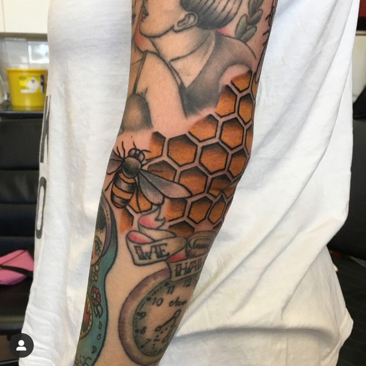 Tattoo uploaded by Gary Hanson • Bee elbow piece • Tattoodo