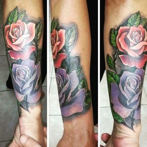 Tattoo uploaded by Vinnie Caldas • Colour roses arm • Tattoodo