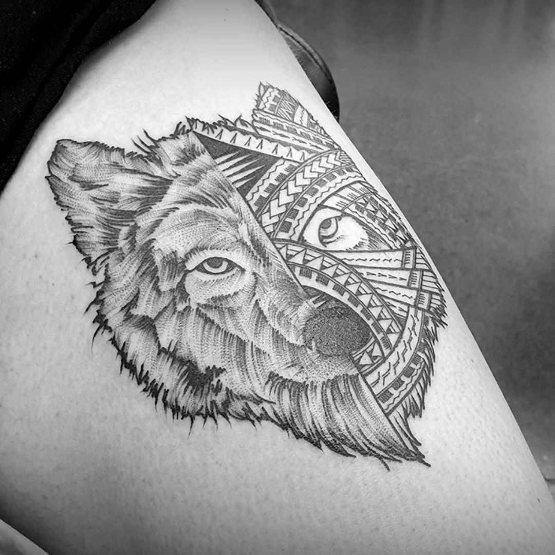 Samoan Wolf Tattoos Maori Style Wolf (Maori Series: EARTH) Wolf Maori