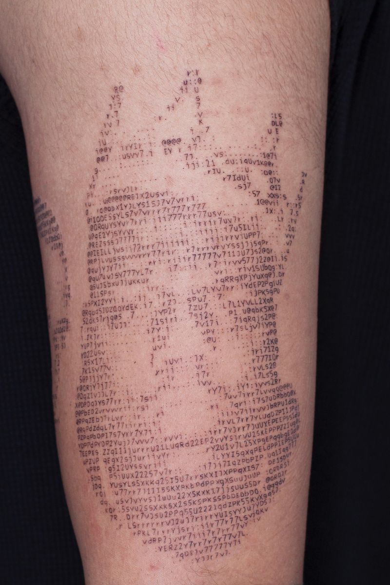 Tattoo uploaded by Andreas vronti • #typewriter #portraittattoo #ascii ...