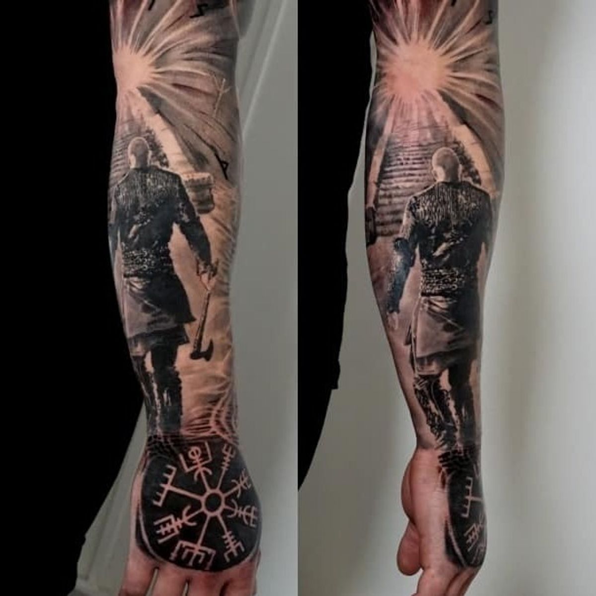Tattoo uploaded by Alo Loco Tattoo • Stairway to Valhalla back forearm ...